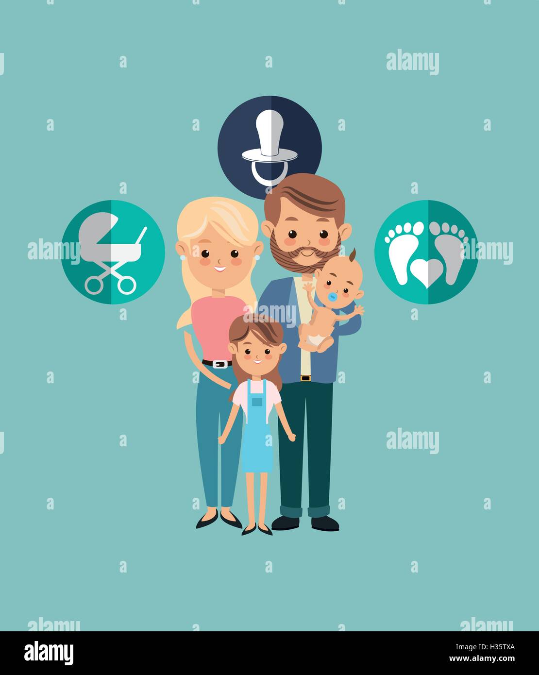 traditional family image Stock Vector Image & Art - Alamy