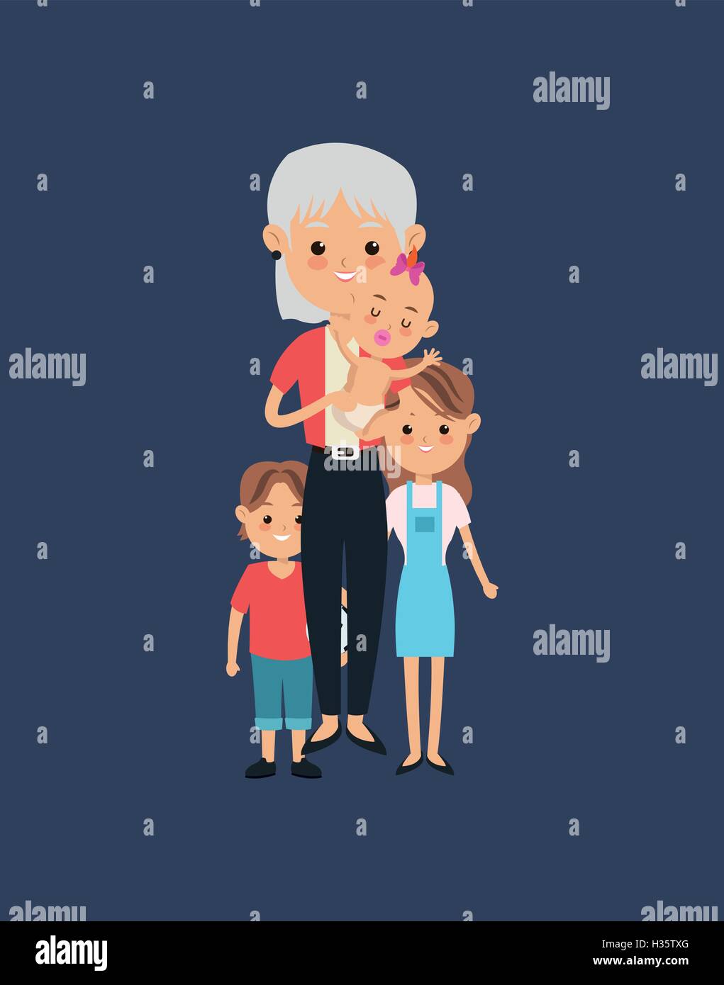 traditional family image Stock Vector Image & Art - Alamy