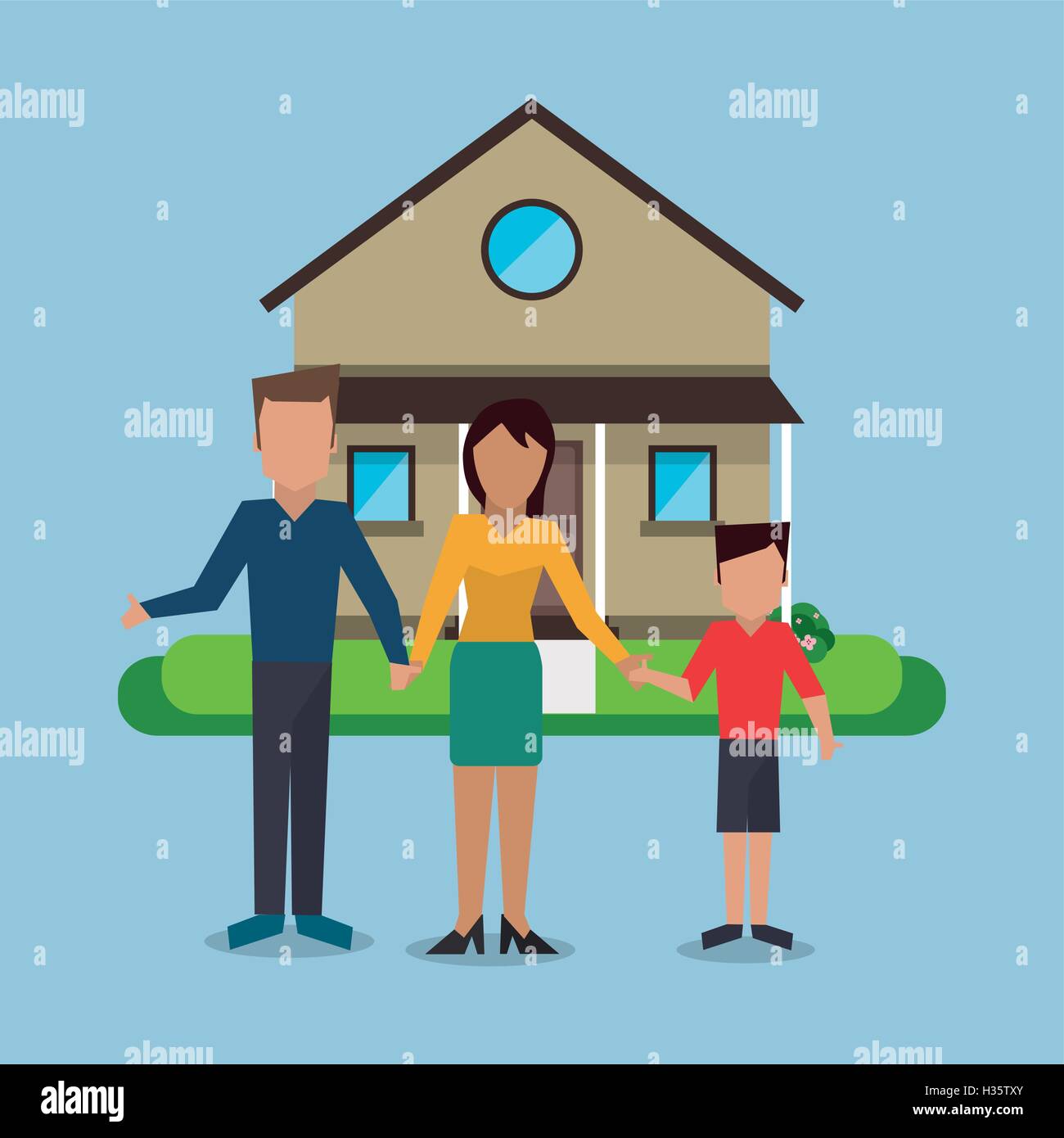 traditional family image Stock Vector Image & Art - Alamy