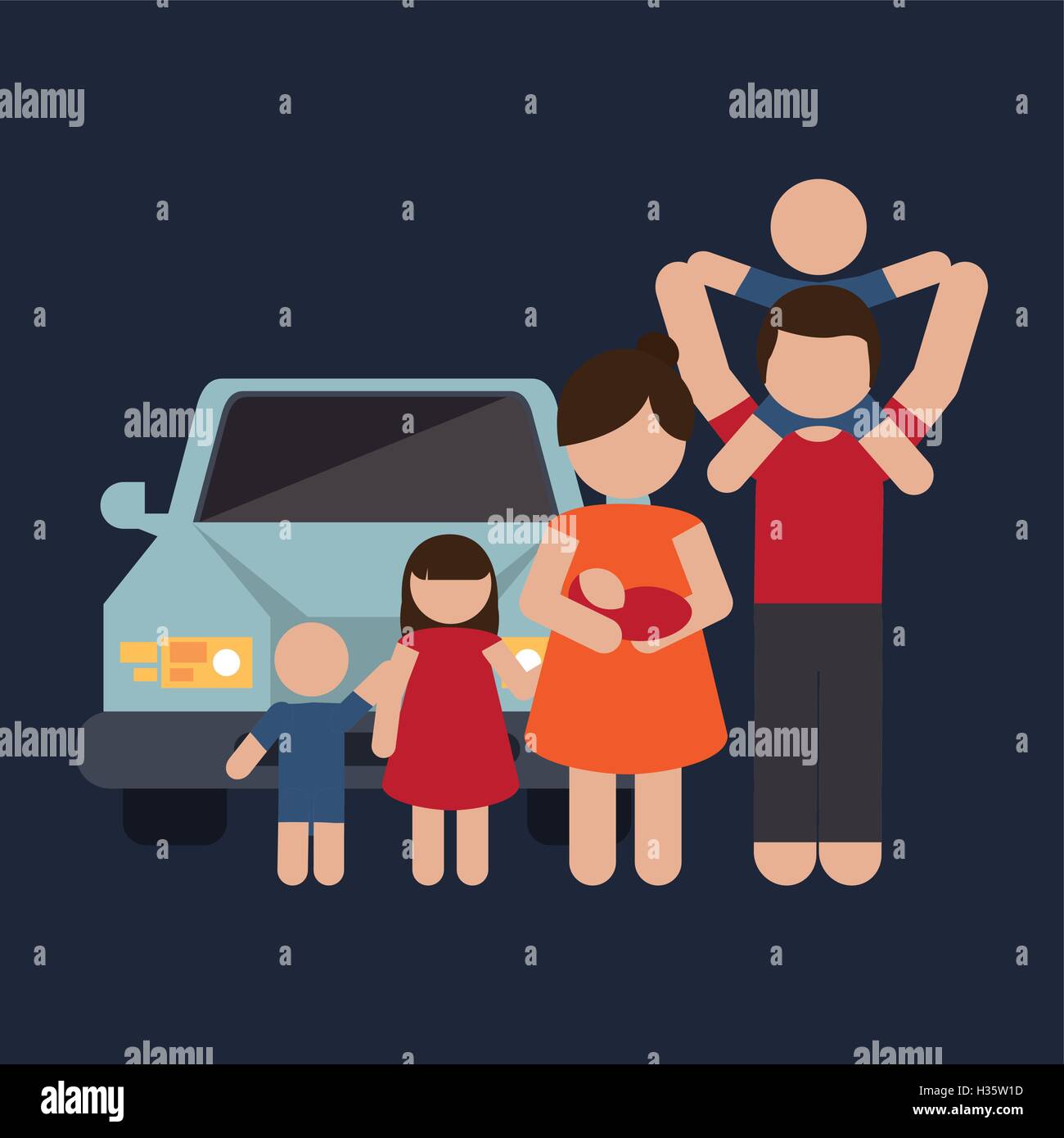 traditional family image Stock Vector Image & Art - Alamy