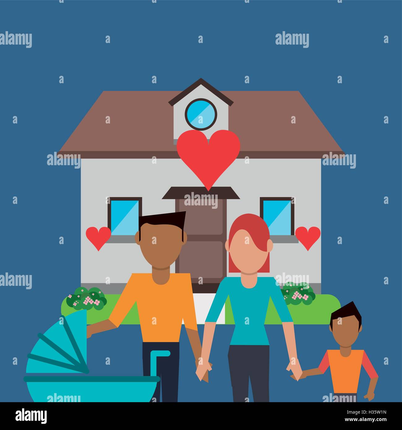 traditional family image Stock Vector Image & Art - Alamy