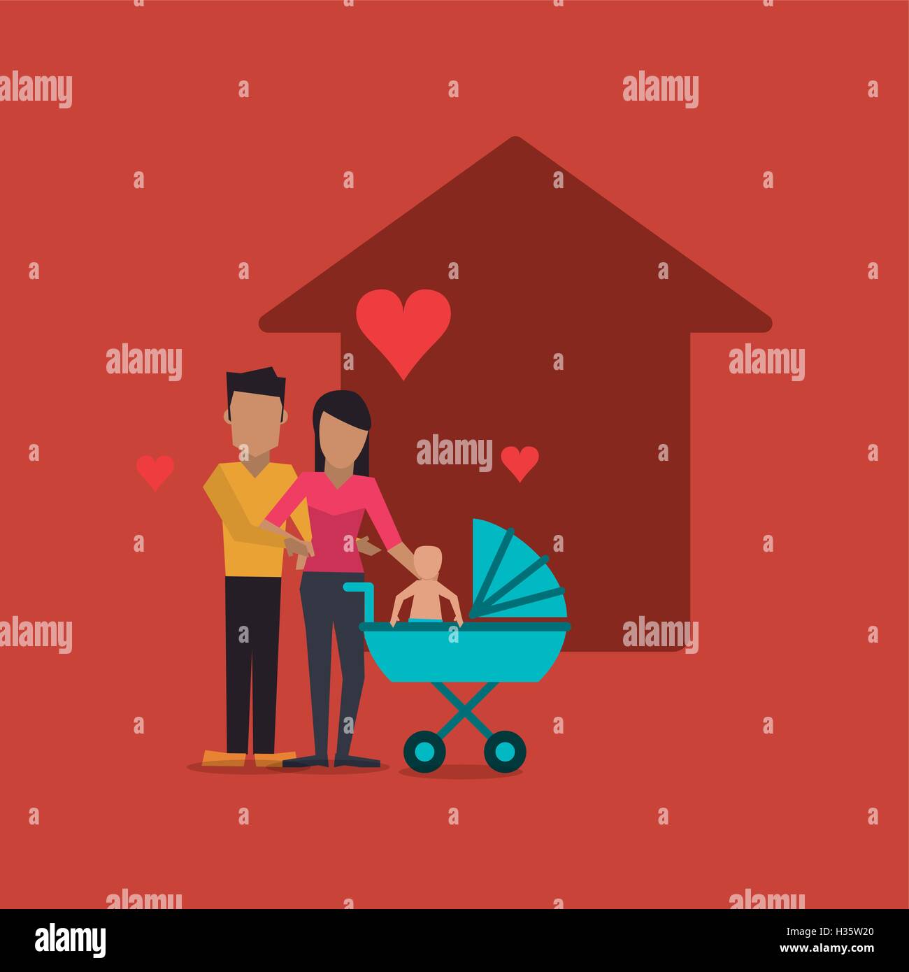 traditional family image Stock Vector Image & Art - Alamy