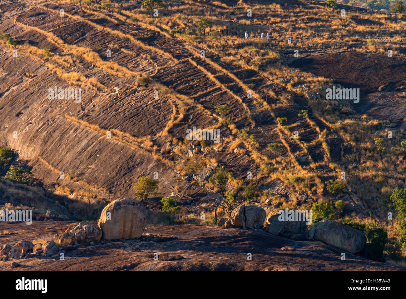 The unique balancing rock landscape of the Matobo National Park ...