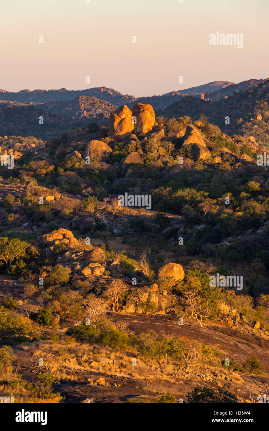 The unique landscape of balancing rocks in Zimbabwe's Matobo National ...
