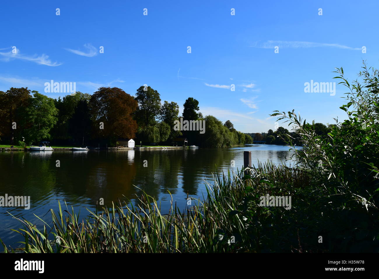 River Thames in Cookham, England in Autumn light Stock Photo - Alamy