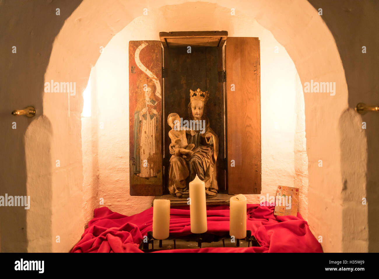 madonna of the St. Nicolai church in Moelln, Schleswig-Holstein ...