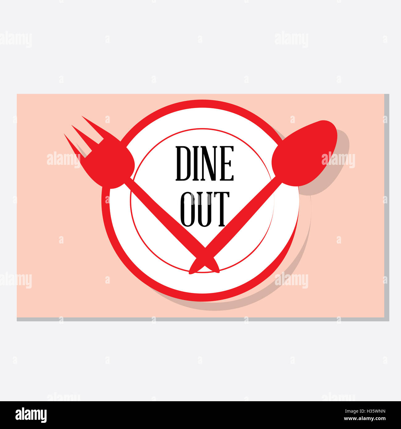 A clean and trendy combination of crockery items -Dining out vector ...
