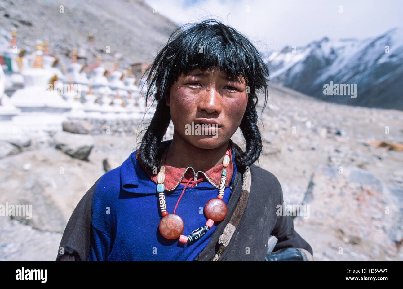 Tibetan nomadic yak herder in hi-res stock photography and images - Alamy