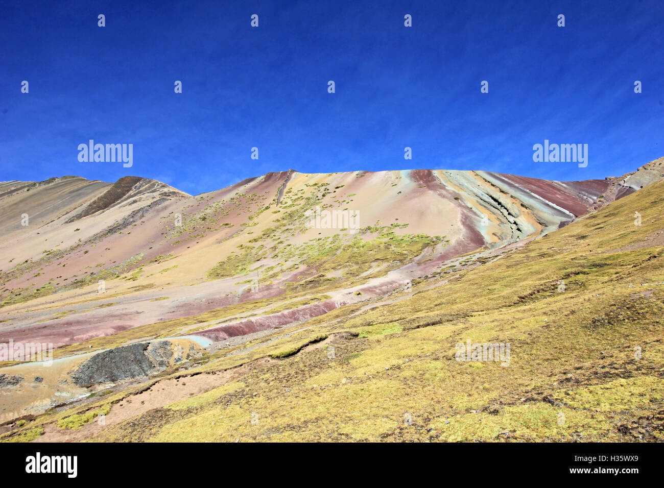 Along the hike up to the Rainbow Mountain near Cusco Peru. Not less ...