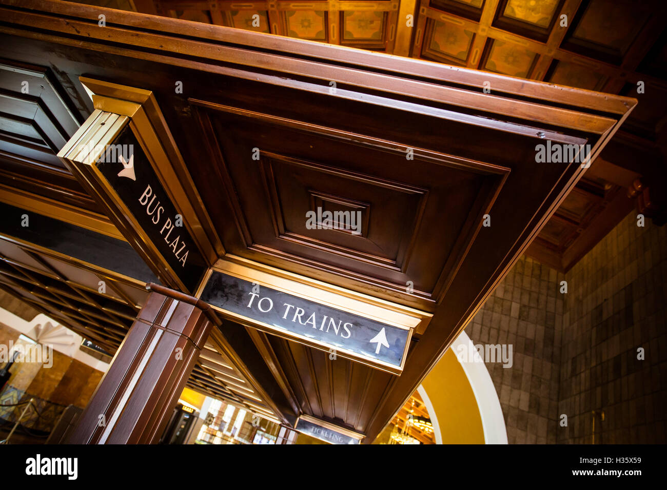 Los Angeles Union Station Signage Stock Photo - Alamy