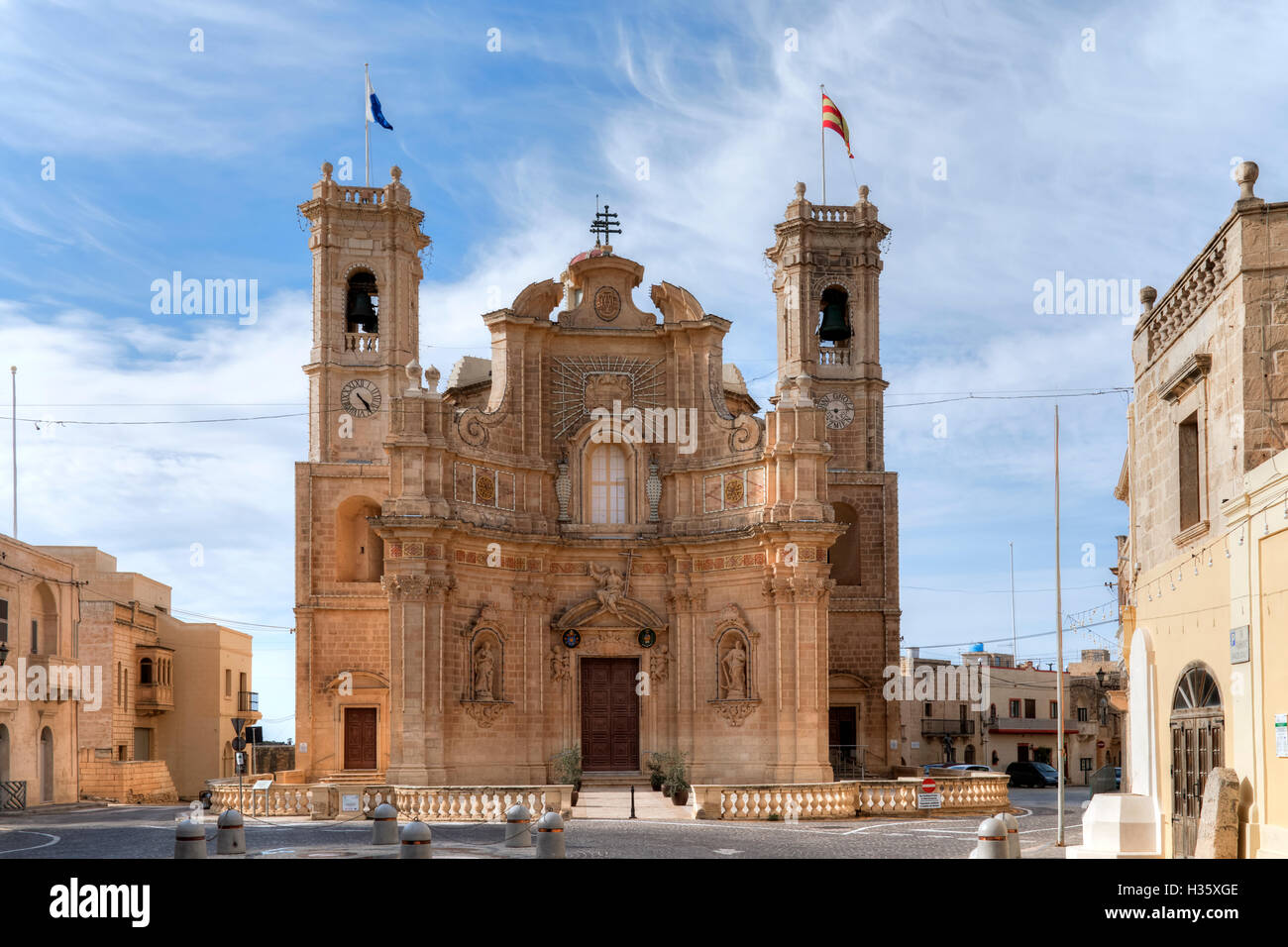 Parish Church in Gharb, Gozo, Malta Stock Photo - Alamy
