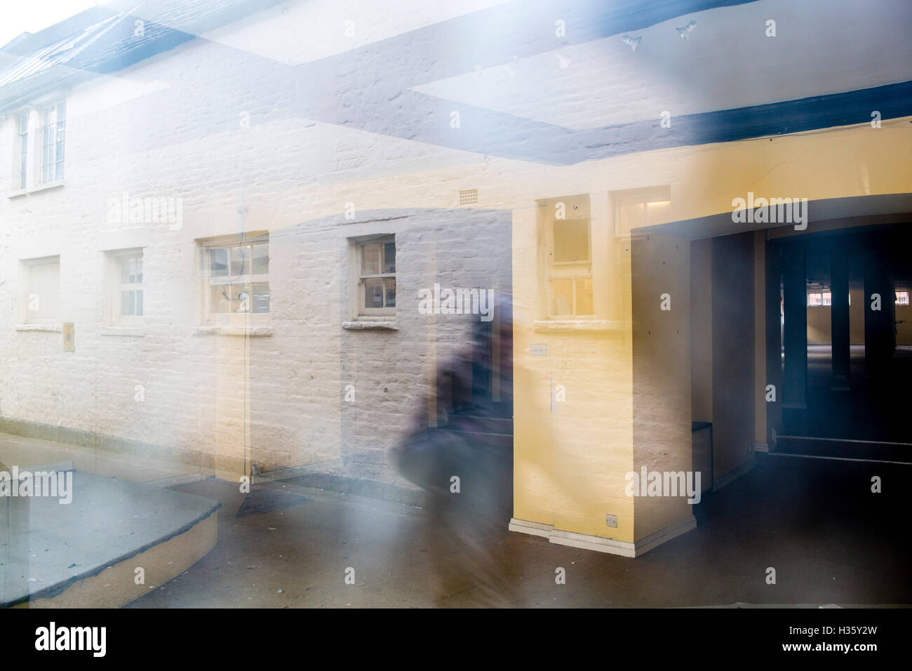 Empty interior of a closed down shop Stock Photo - Alamy