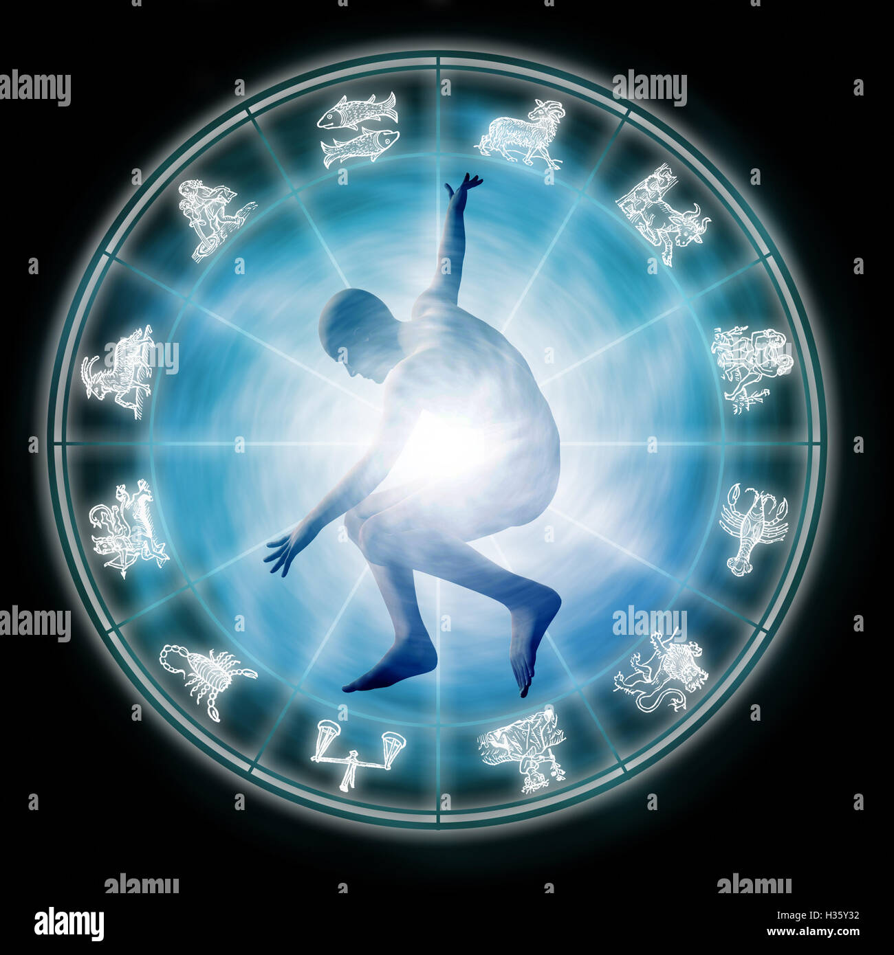 astrology and man Stock Photo - Alamy