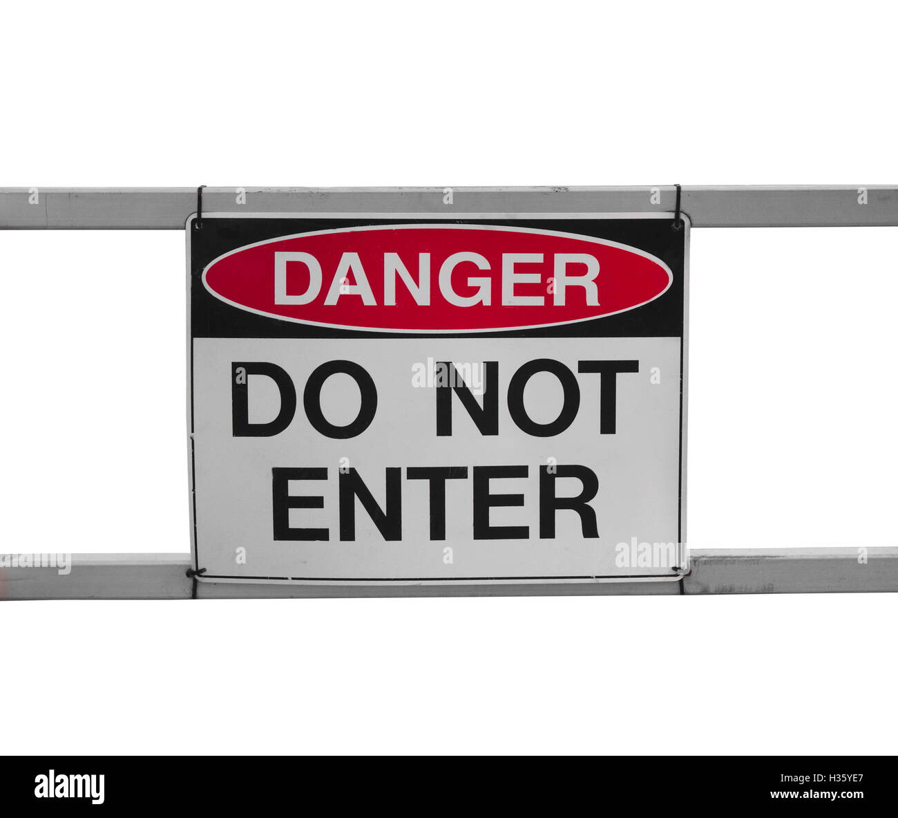 do not enter.danger sign on white Stock Photo - Alamy
