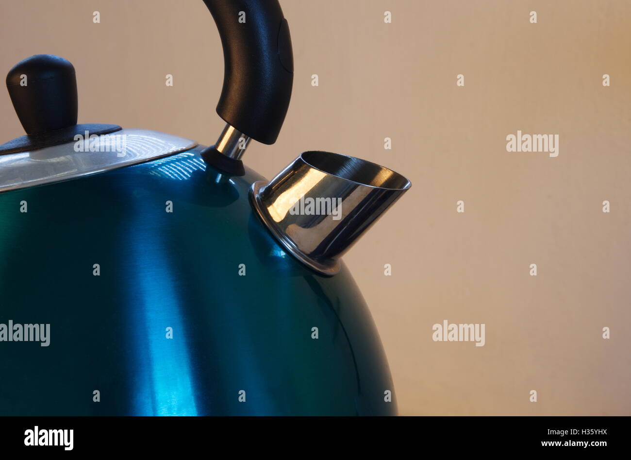 metal kettle closeup in kitchen Stock Photo - Alamy