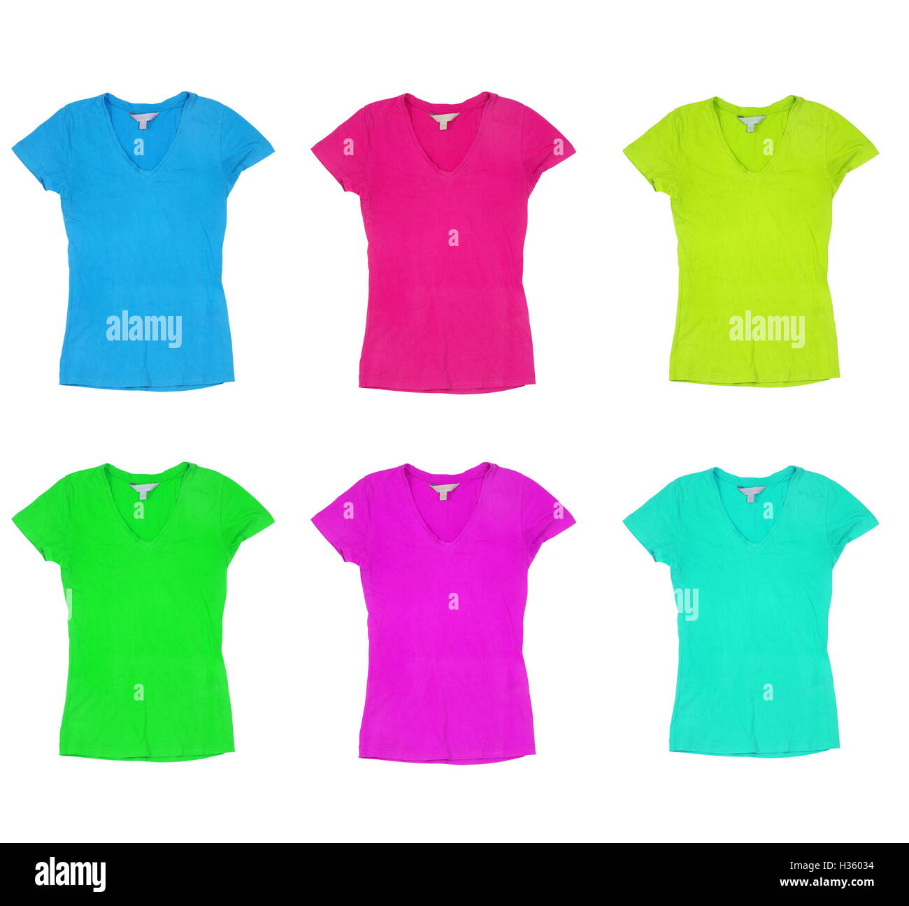 three tshirts on the white Stock Photo - Alamy