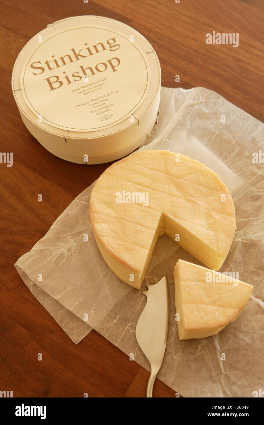 Stinking Bishop cheese is produced at Laurel, Dymock, Gloucestershire ...