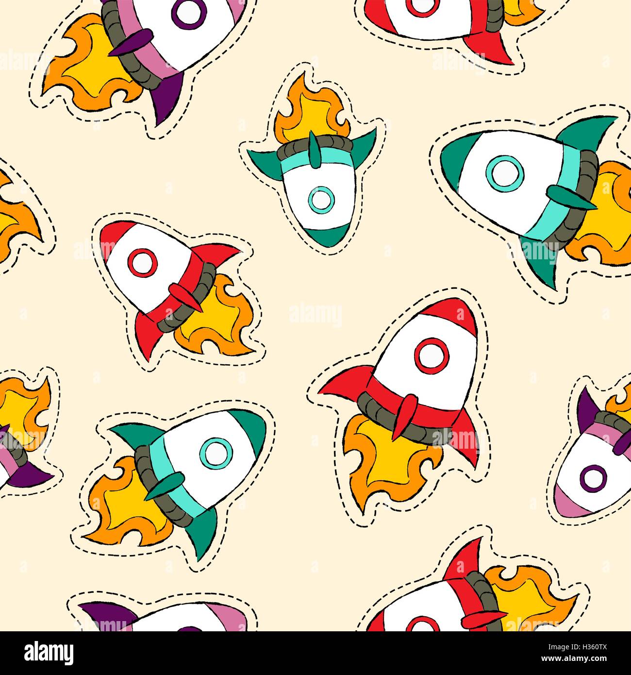 Rocket launch doodle hi-res stock photography and images - Alamy