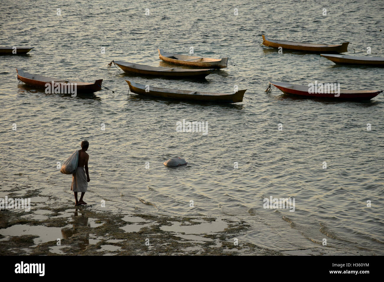 Man near a river Stock Photo - Alamy