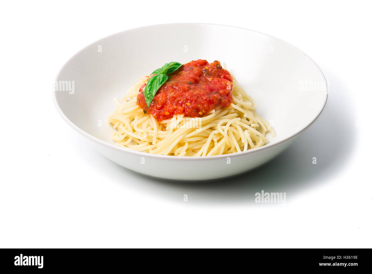 Original Italian Spaghetti with fresh tomato sauce and fresh basil ...