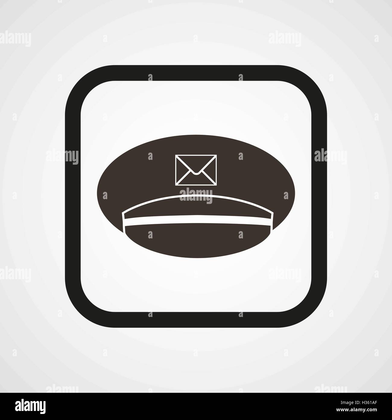 Postman cap icon Simple Vector illustration Stock Vector Image & Art ...
