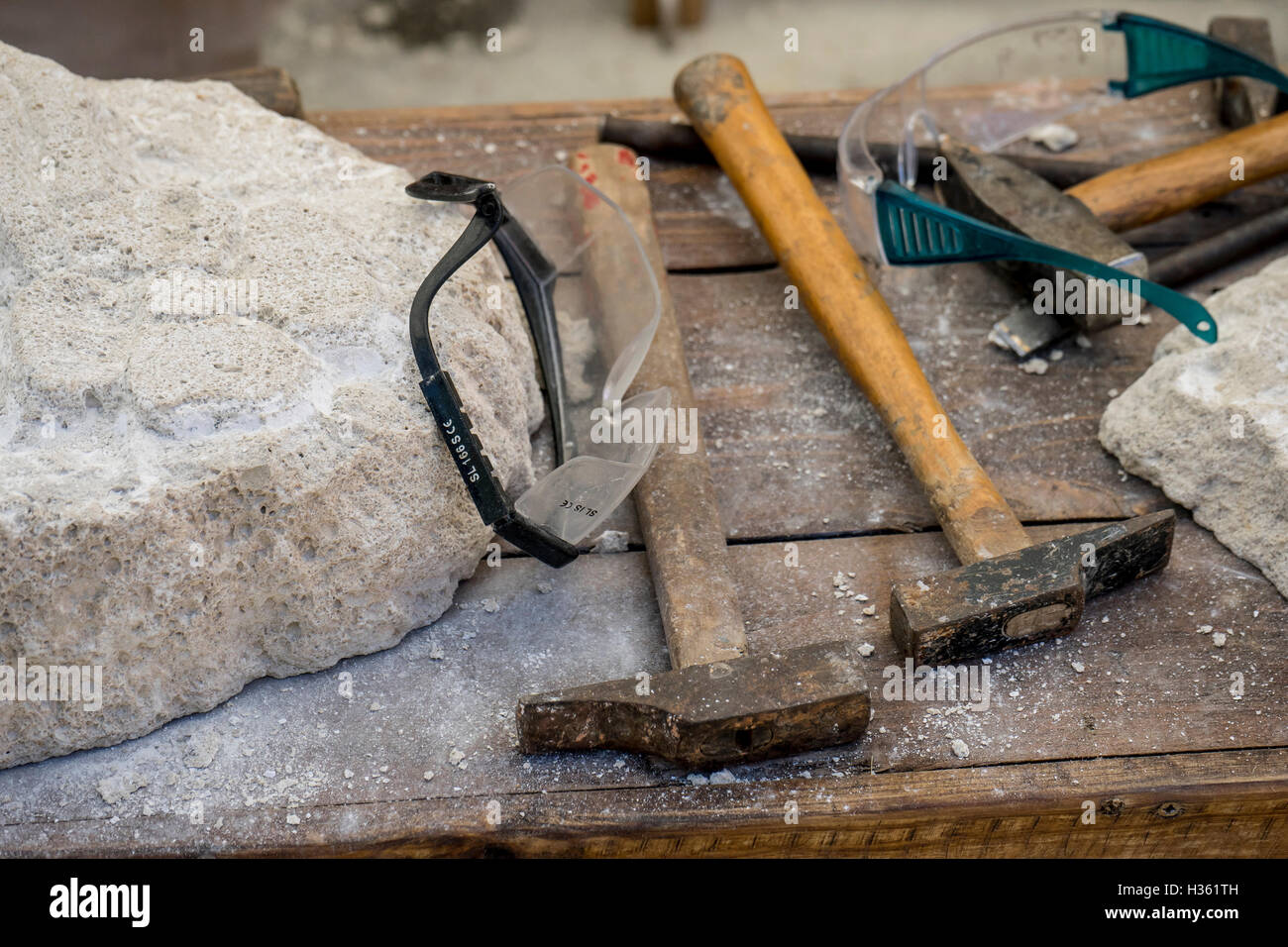 Sculpting, Traditional tools sculptor, wood, hammers and chisels for ...