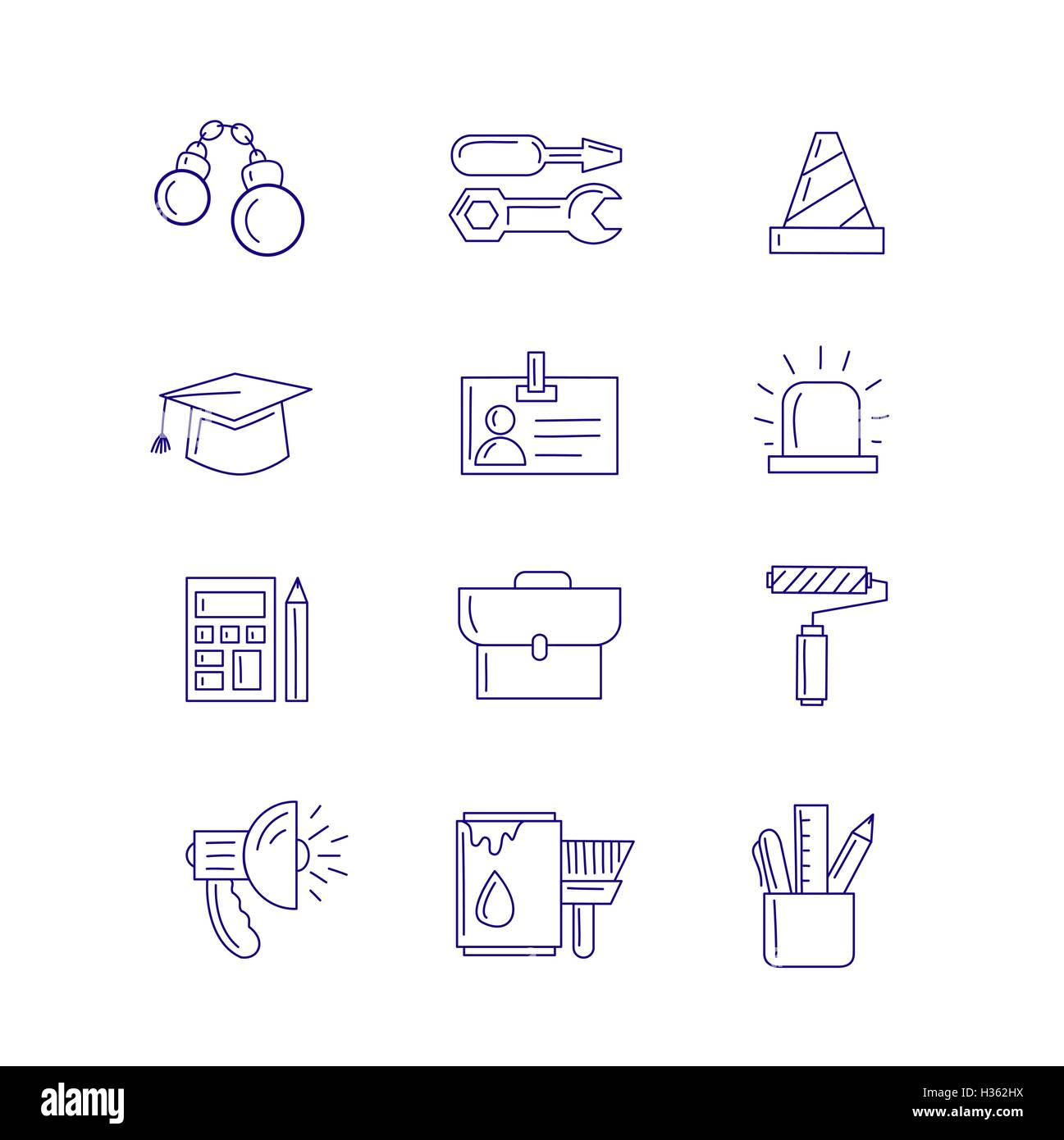Great designed work icons Stock Vector Image & Art - Alamy