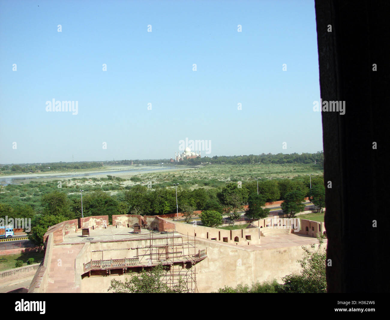 The Taj Mahal as seen from the Red Fort Stock Photo - Alamy