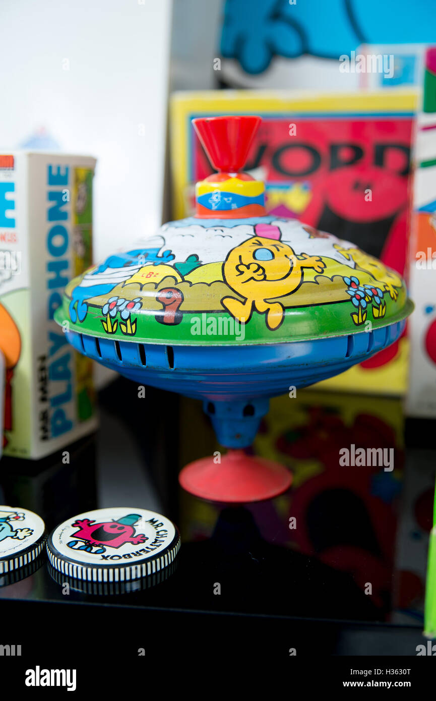 A collection of Mr men memorabilia on display Stock Photo - Alamy