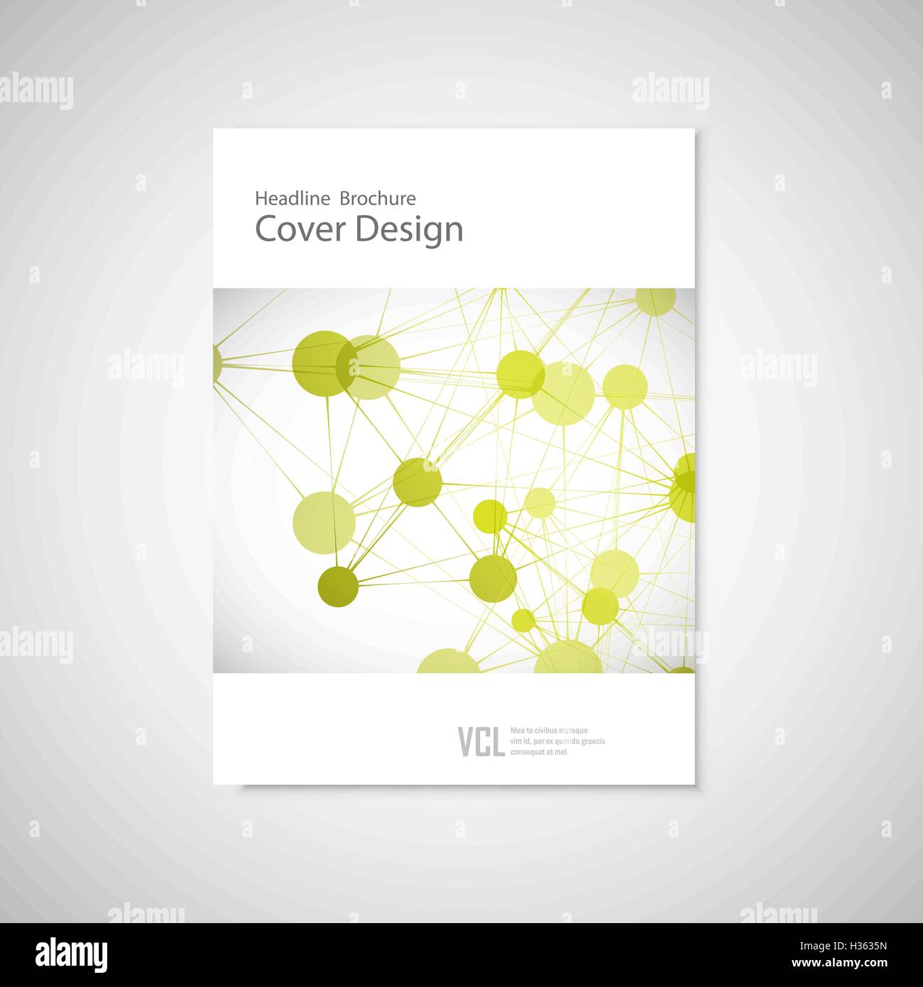 Brochure cover template for connect, network, healthcare, science and ...