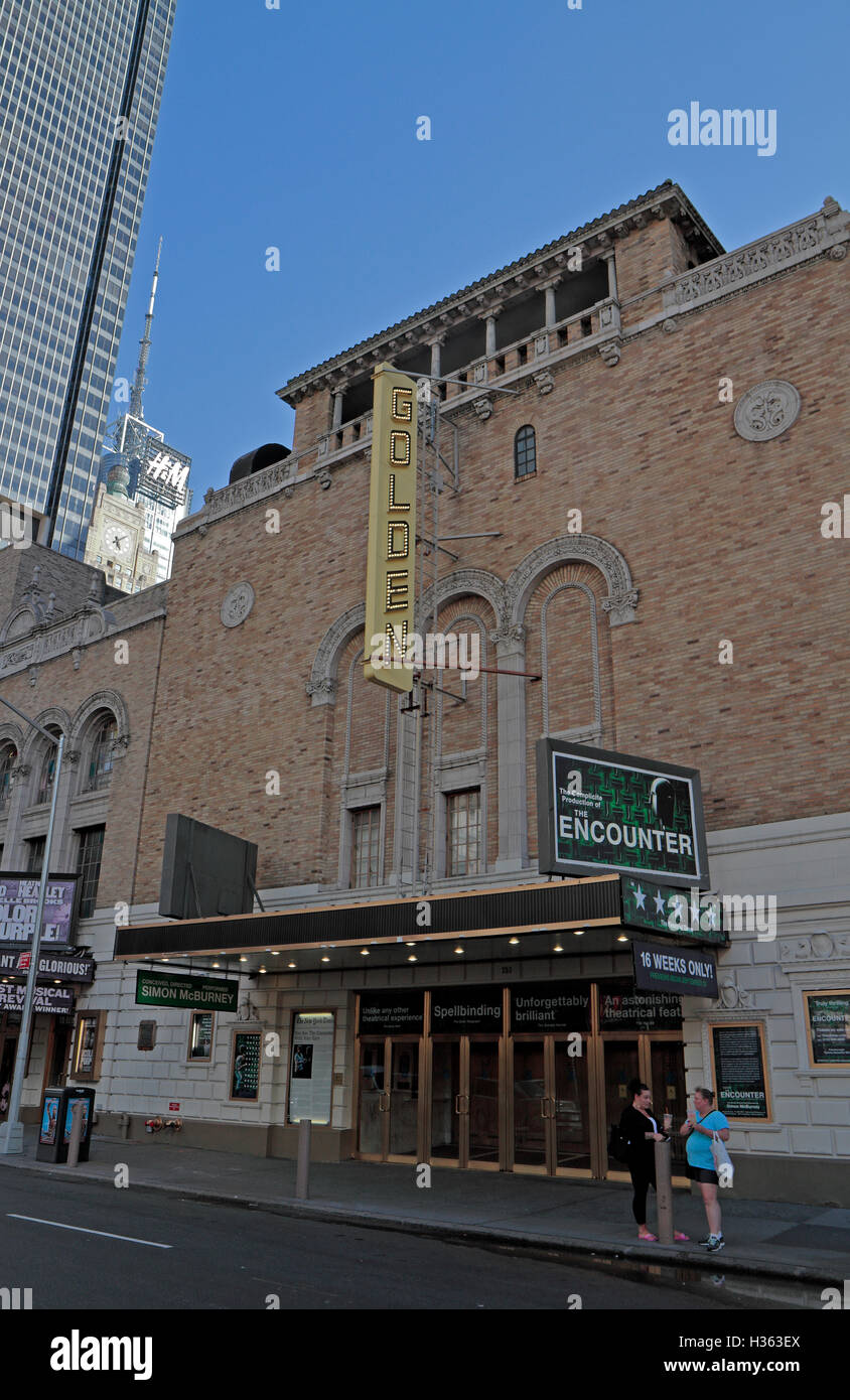 The John Golden Broadway theater on West 45th Street, Manhattan, New ...