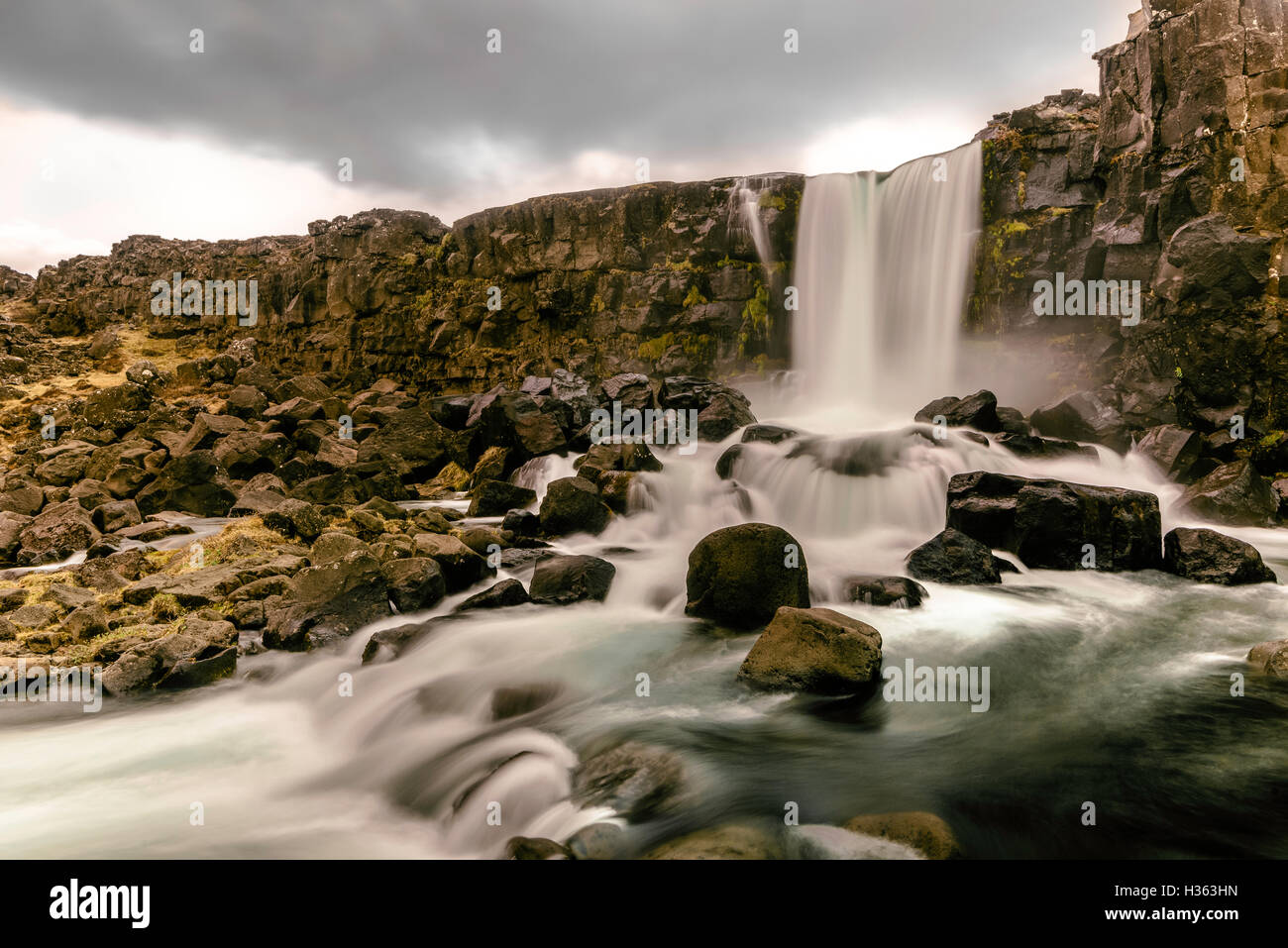 Oxararfoss waterfall hi-res stock photography and images - Alamy