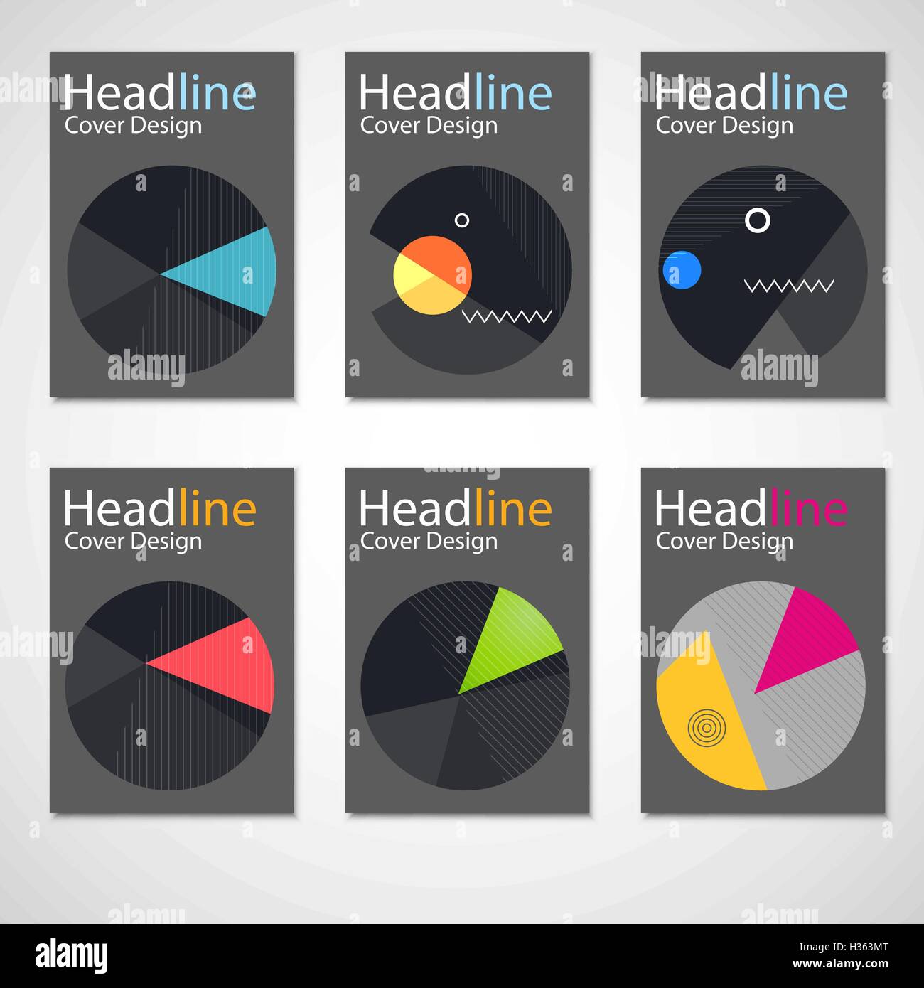 Set geometry abstract brochure. Vector illustration Stock Vector Image ...