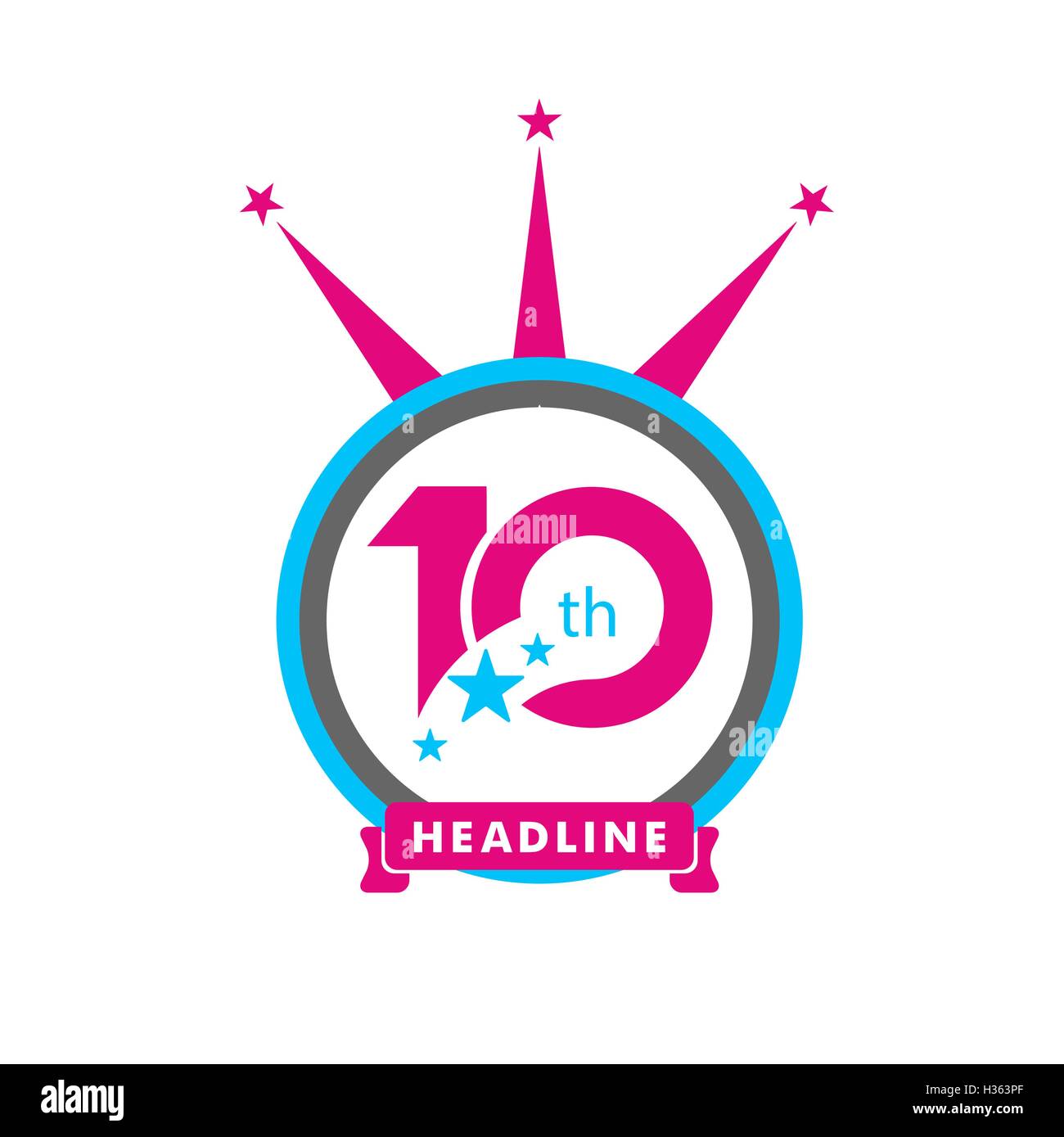 Ten symbol, years, anniversary logo, discount Stock Vector Image & Art ...