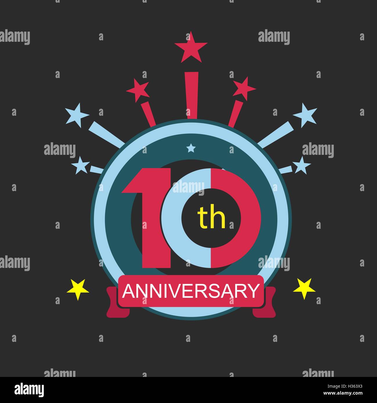 Ten symbol years anniversary logo hi-res stock photography and images ...