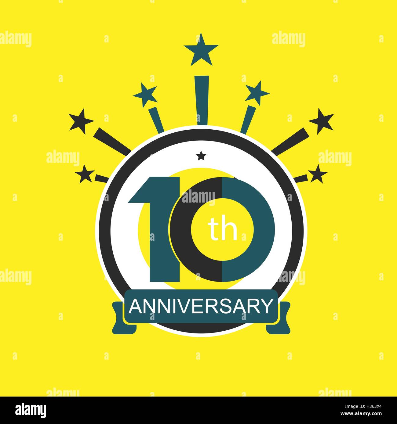 Ten symbol, years, anniversary logo, discount Stock Vector Image & Art ...