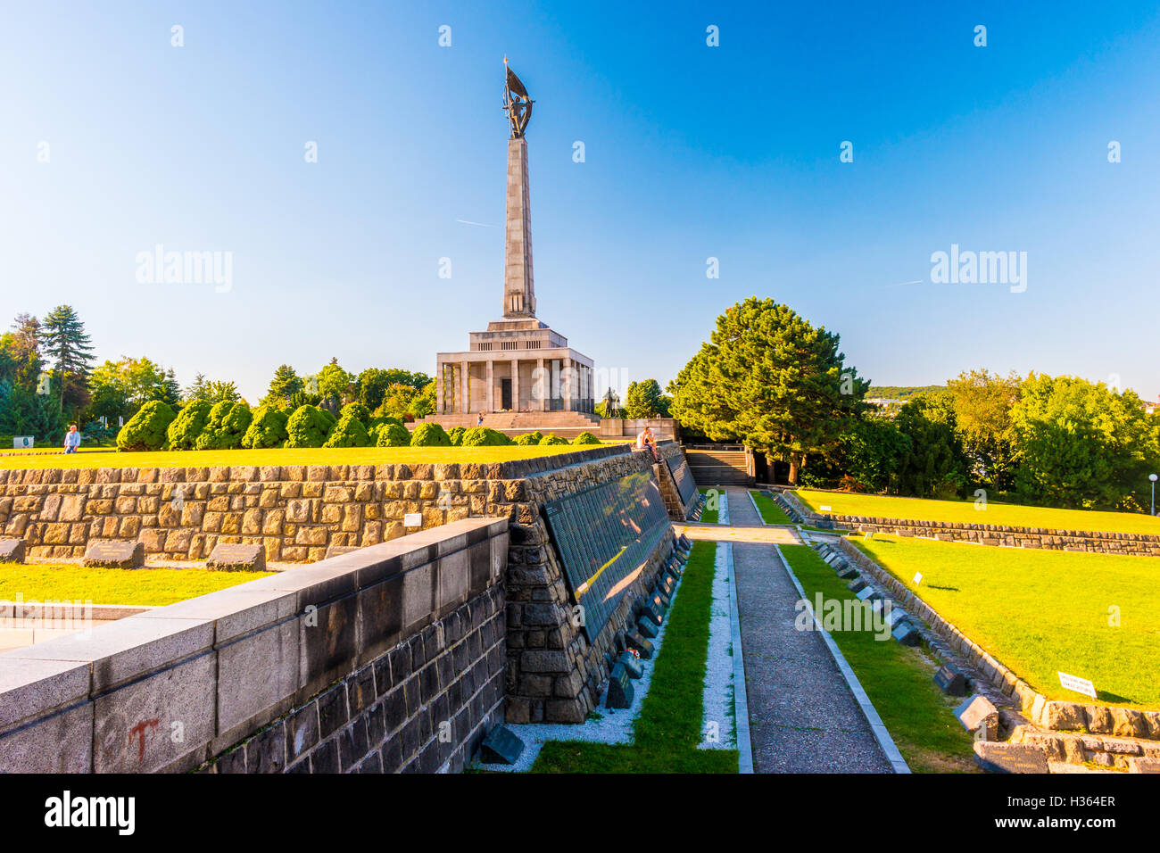 Slavin - memorial monument and cemetery for Soviet Army soldiers Stock ...