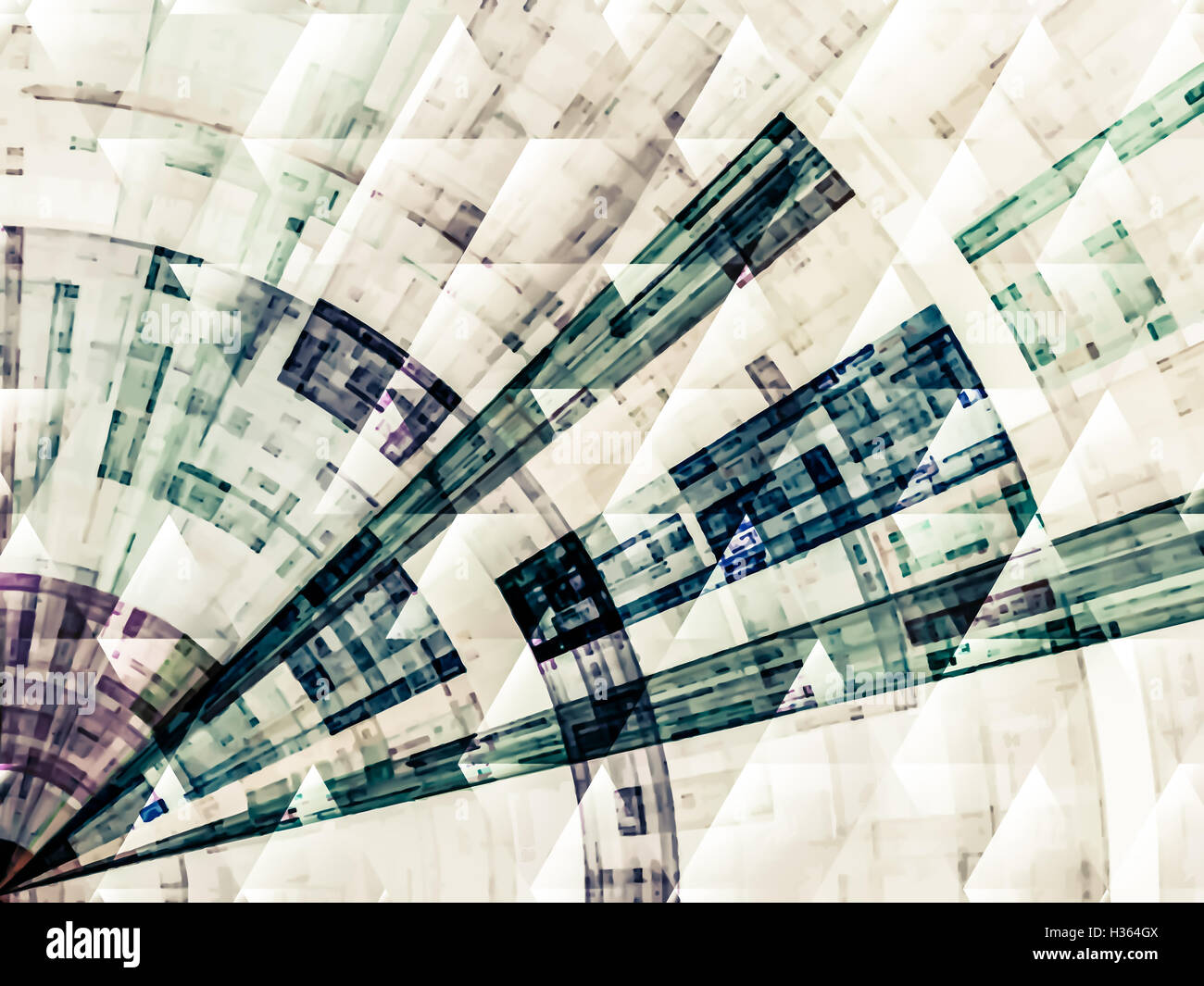 Composition of abstract radial grid Stock Photo - Alamy