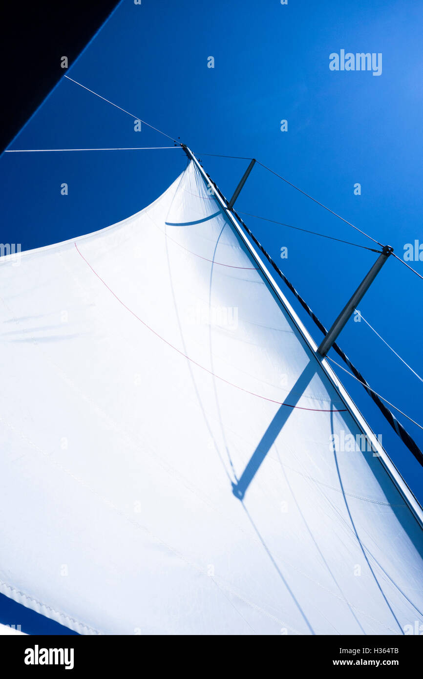 Main sail of a sailing yacht Stock Photo - Alamy
