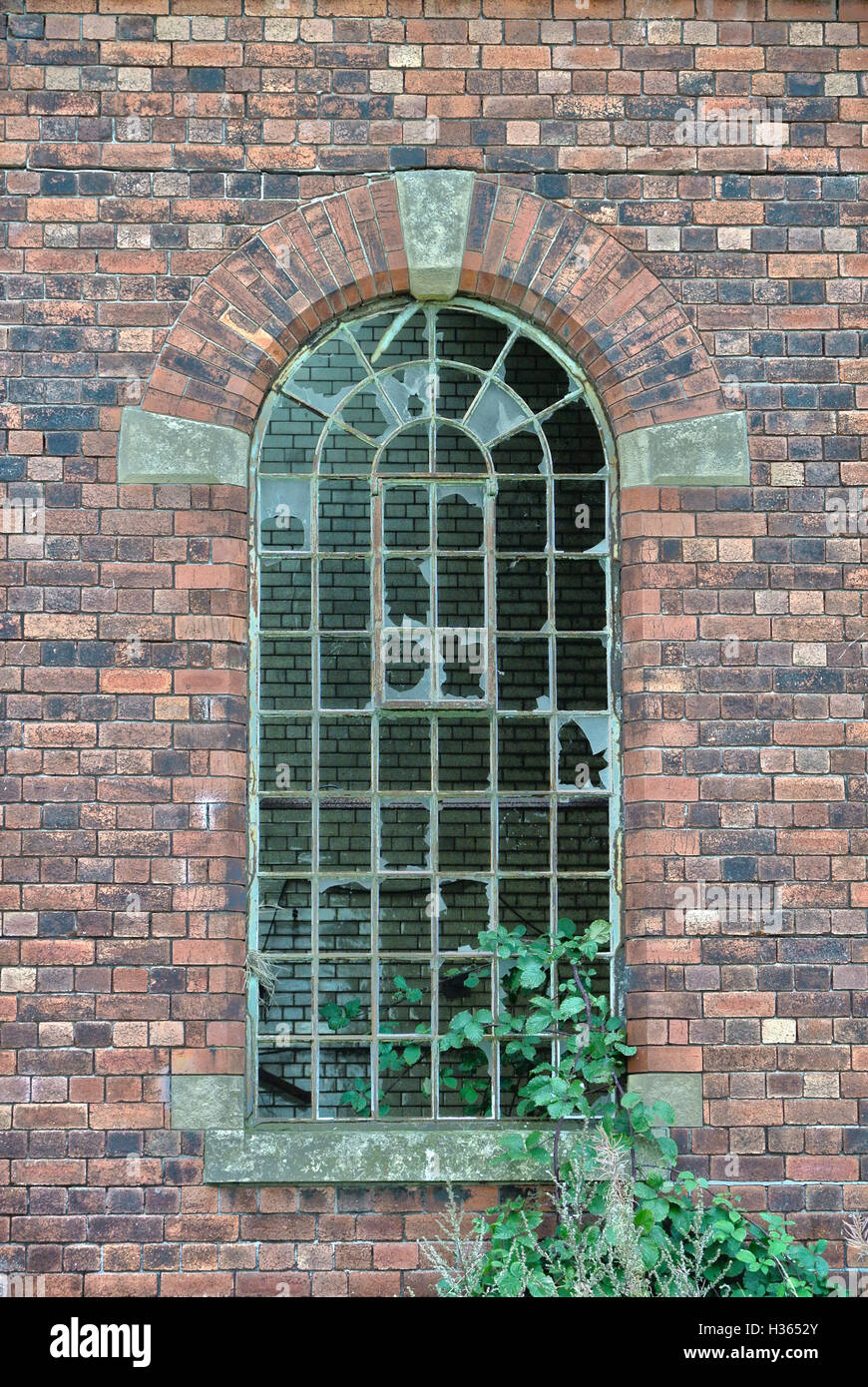 Arch Window Abandoned Building (built in approx 1896) on Grimsby docks ...