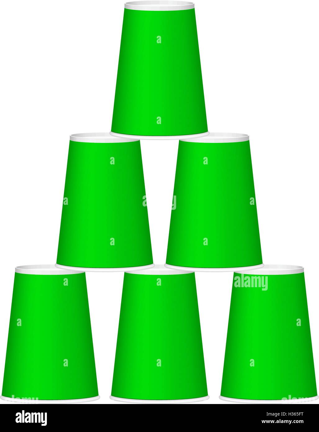 Pyramid of cups in green design Stock Vector Image & Art - Alamy