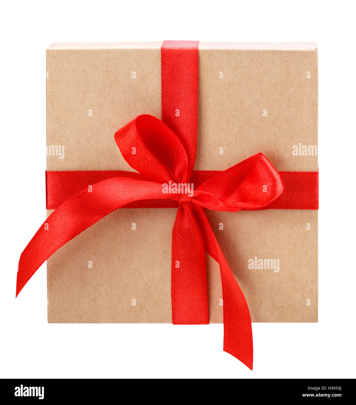 gift box with a red ribbon and bow Stock Photo - Alamy