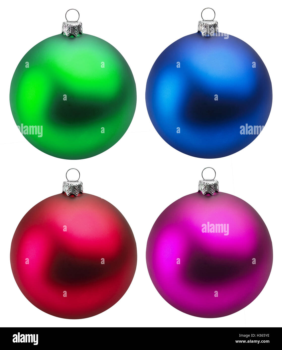 Set colored christmas balls Cut Out Stock Images & Pictures - Alamy