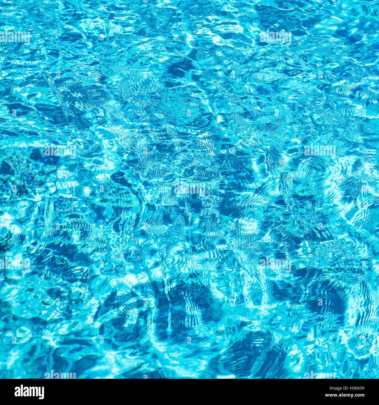 Pool water surface blue clear water reflection ripples square ...