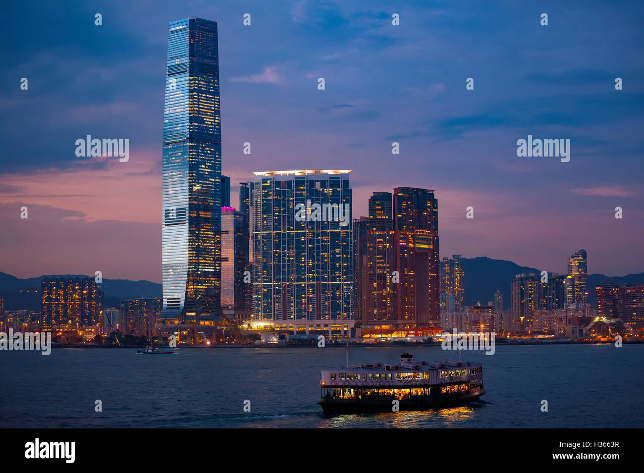 The famous Star ferries, and the International Commerce Center ICC ...