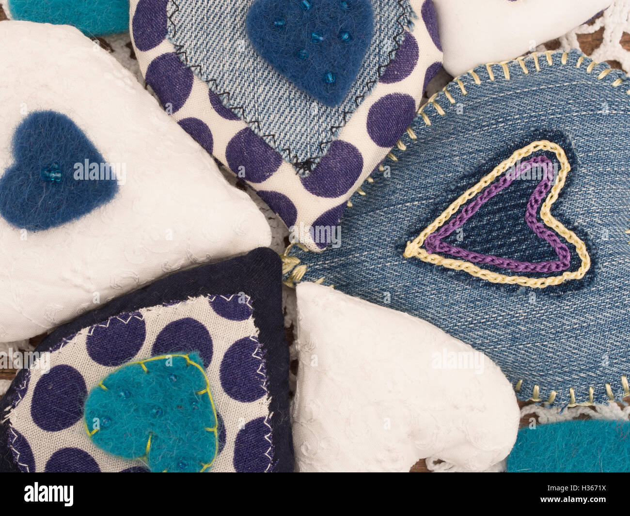 beautiful textile heart Stock Photo - Alamy