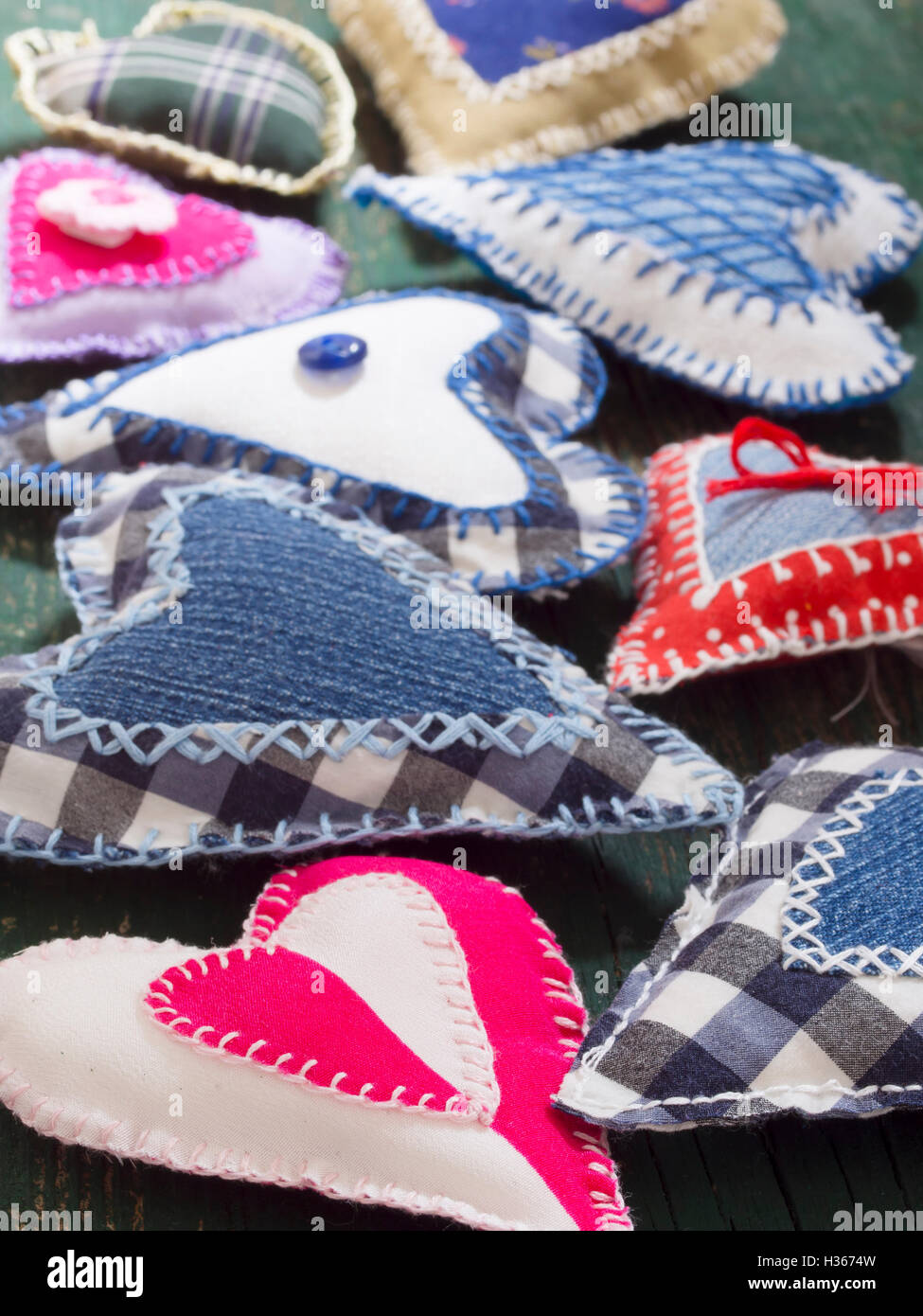 beautiful textile heart Stock Photo - Alamy