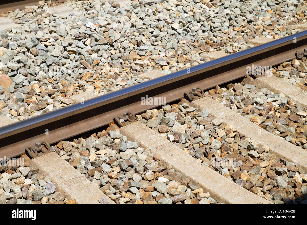 train rails, detail of railways in Spain Stock Photo - Alamy