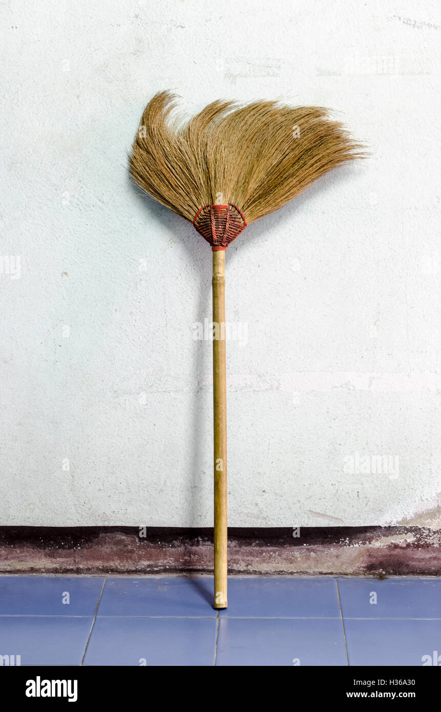 broom in house Stock Photo - Alamy