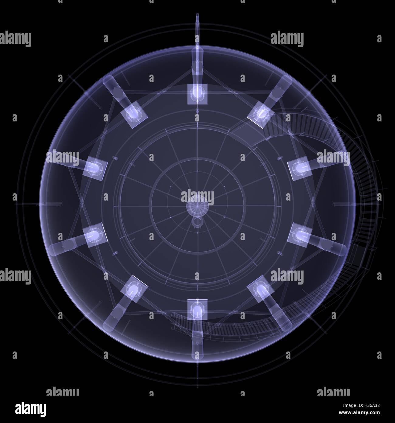 Round oil tank. X-ray render Stock Photo - Alamy